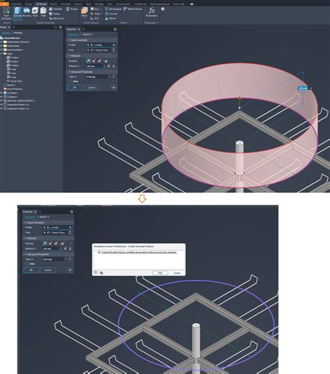 solved inventor 2023 extrusion in assembly autodesk community