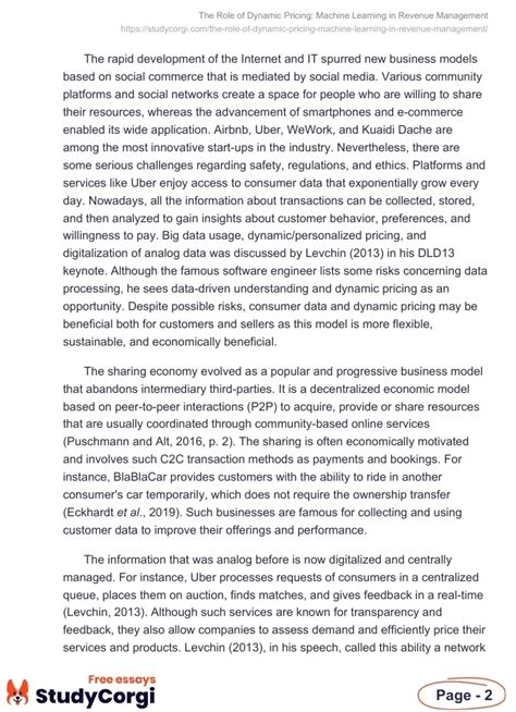 The Role Of Dynamic Pricing Machine Learning In Revenue Management Free Essay Example