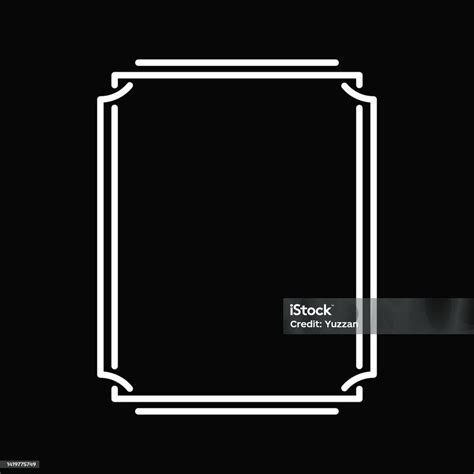 Elegant Rectangle Black And White Vintage Frame Vector Stock Illustration Download Image Now