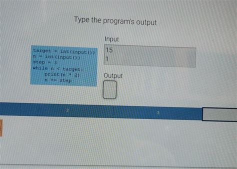 Solved Type The Programs Output Target Int Input N