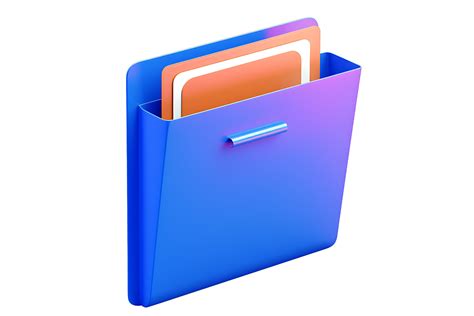 3d Blue Folder With An Orange And Blue Folder Inside Ai Generative 30724588 Png