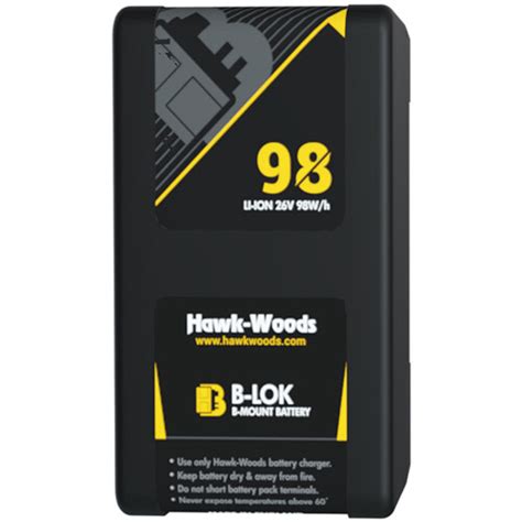 Hawk Woods B Lok 26v B Mount Lithium Ion Battery 98wh Bl 98
