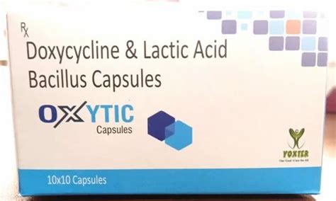 Oxytic Cap Doxycycline And Lactic Acid Packaging Size 10 10 At ₹ 119 Stripe In Jind