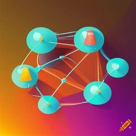 peer to peer network model diagram on craiyon