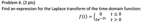 solved find an expression for the laplace transform of the