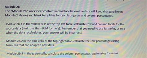 Solved Module B The Module B Worksheet Contains A Chegg Com