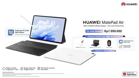 Po Dibuka Ini Harga Resmi Huawei Matepad Air Di Indonesia Telset