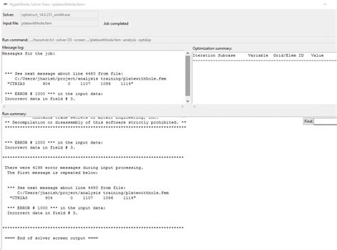 Ctria3 Error Linear Static Analysis — Altair Community