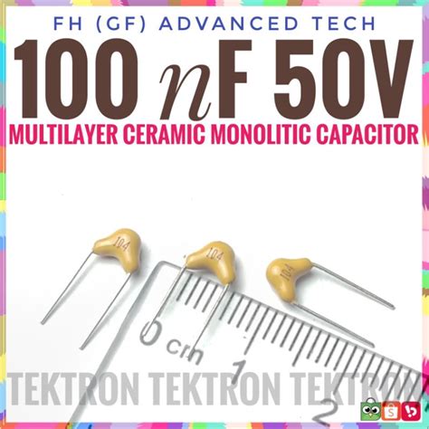 Jual Mlcc 100nf 50v Multilayer Ceramic Capacitor 104 01uf Keramik