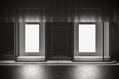 Store Window Display Mockup Outdoor Mockup Supply Family