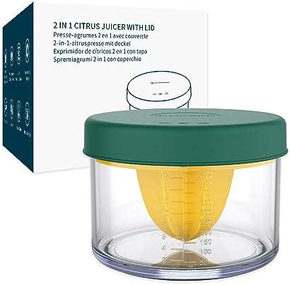 Amazon.com: Drizom Citrus Lemon Orange Juicer Manual Hand Squeezer with Built-in Measuring Cup ...