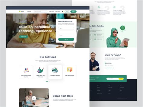 E Learning Landing Page Design By Sajjad ‌ On Dribbble