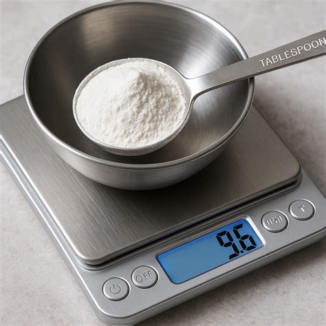 Scale Weighing Ou Teaspoon Of Powder