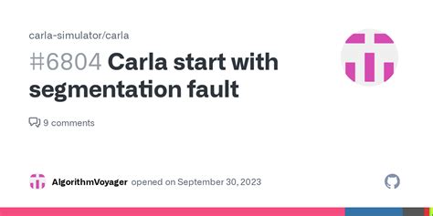 Carla Start With Segmentation Fault · Issue 6804 · Carla Simulator