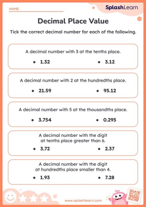 year 6 maths decimal place value worksheets free printable age 10
