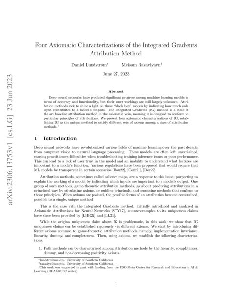 Four Axiomatic Characterizations Of The Integrated Gradients