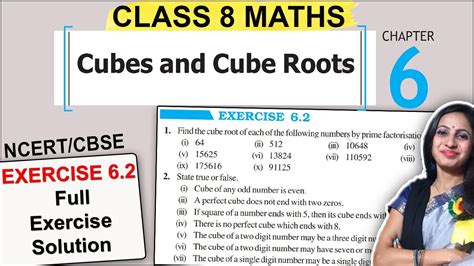 Class 8 Maths Exercise 6 2 Chapter 6 Cubes And Cube Roots Cbse 8th Class Maths Ncert