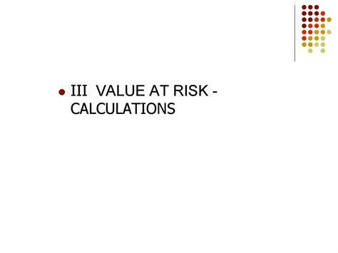 Value At Risk Online Presentation