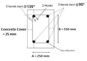 How To Calculate Cutting Length Of Stirrups For Beam And Column Civil Lead