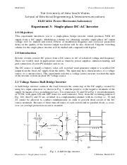Experiment 3 Single Phase Inverter 2017 V01 Pdf ELEC4614 Power Electronics Laboratory The