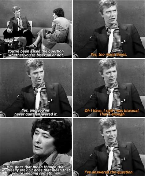 from a david bowie on afternoon plus 1979 interviewer you ve been asked the question