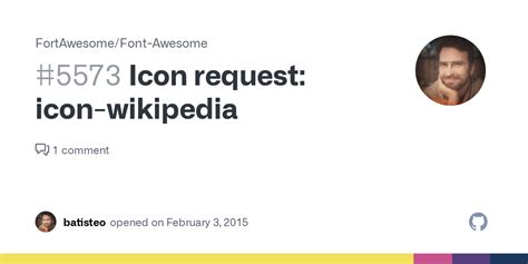 Icon Request Icon Wikipedia · Issue 5573 · Fortawesomefont Awesome