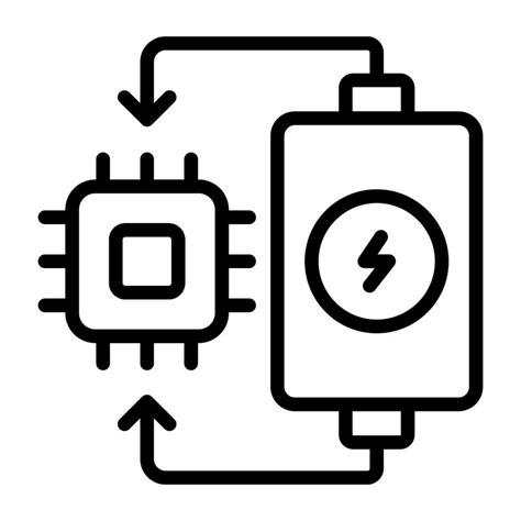 A Linear Design Icon Of Mobile Battery Charging 41016516 Vector Art At Vecteezy