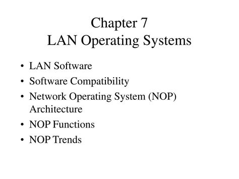 ppt chapter 7 lan operating systems powerpoint presentation free