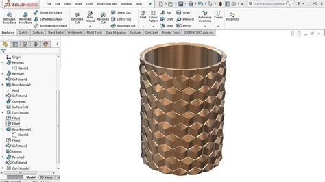 Hexagon Pencil Holder Solidworks Youtube