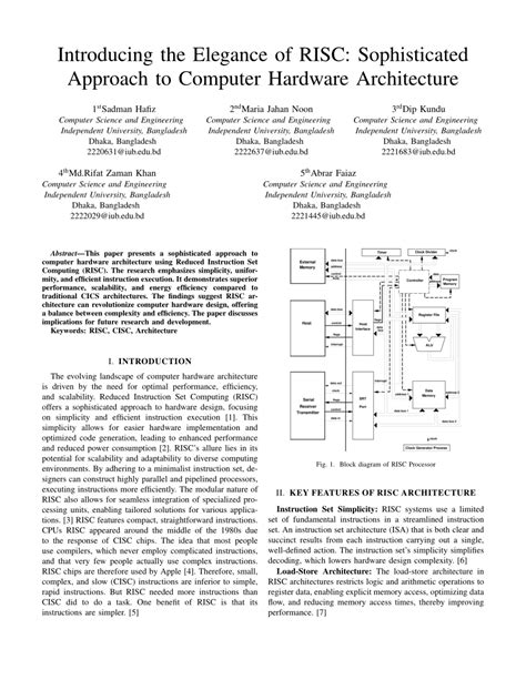 PDF Introducing The Elegance Of RISC Sophisticated Approach To Computer Hardware Architecture