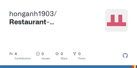 GitHub Honganh Restaurant Management Django