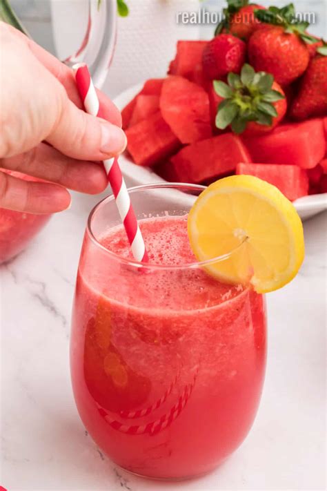 Strawberry Watermelon Lemonade Slushie ⋆ Real Housemoms