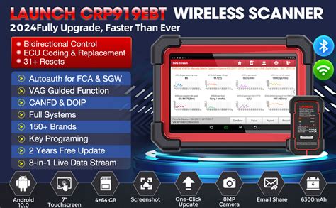 LAUNCH X431 CRP919E BT Elite Wireless Bidirectional Full System Scan ...