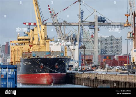 Hambug Germany 29th Dec 2023 View Over The Hansa Port The