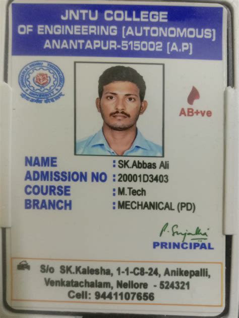 Jntu Id Card Pdf