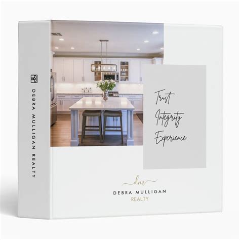 Modern Realtor Ring Binder Closing Binder New Homes Home