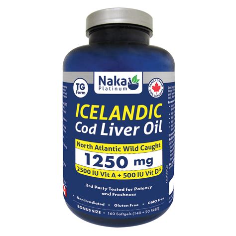 Platinum Icelandic Cod Liver Oil 160 Softgels Naka Order