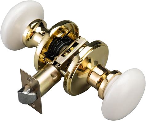 Parro White Door Knobs Porcelain Door Knobs Interior Gold Ceramic Door Handles Vintage Door