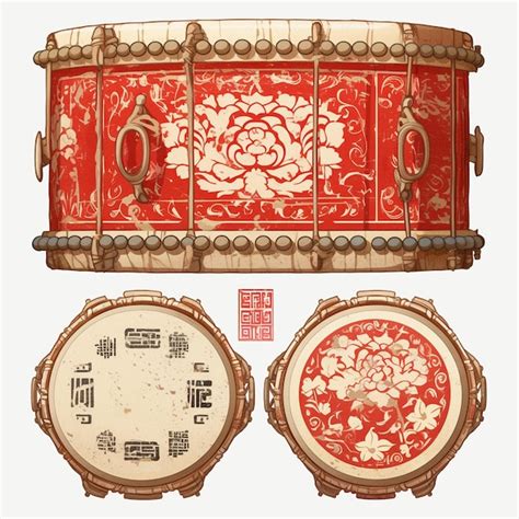 Vietnamese Dong Son Drum Patterns With Intricate Designs Premium Ai Generated Vector