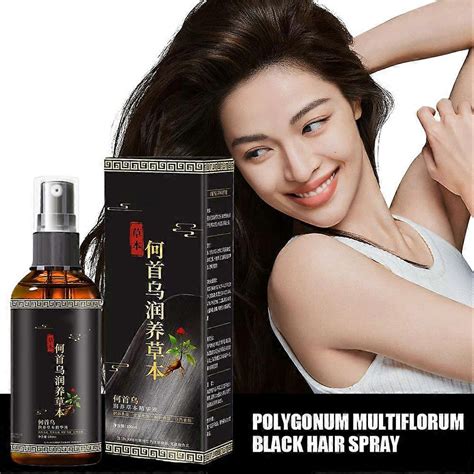 Polygonum Hair Essence Spray Restore Black Hair Serum Moisturize