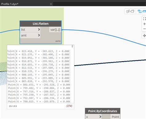 filtering x y points dynamo