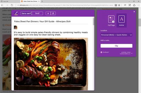 Onenote Web Clipper Edge Extension Updated In Windows Store