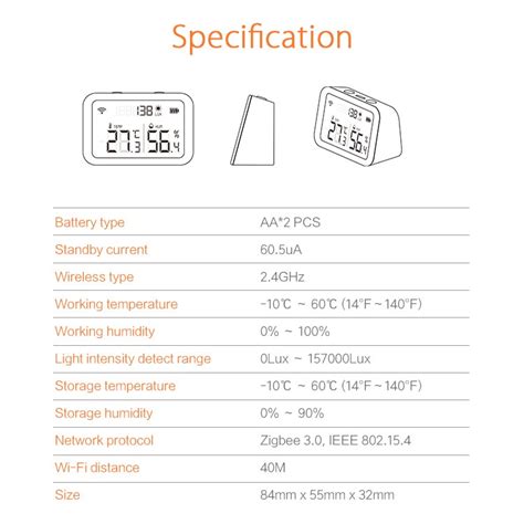 Zigbee Temperature Humidity Sensor Detector With LCD Display Get Started Hubitat