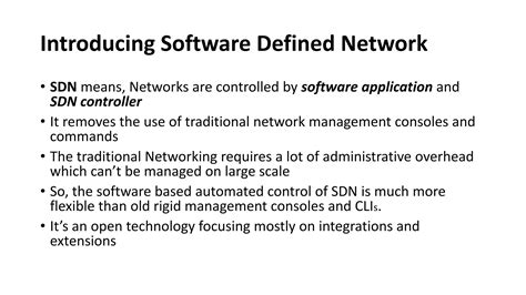 Software Defined Network Pptx Computer Networking Computing