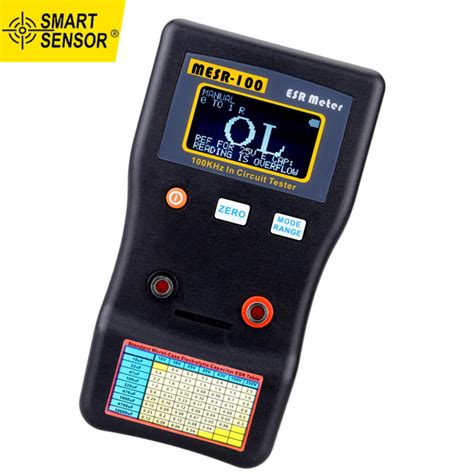 Smart Sensor Mesr 100 Esr Capacitance Ohm Meter Professional Measuring Internal Resistance Of