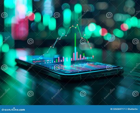 Digital Graph On A Smartphone With A Focus On Green Technology