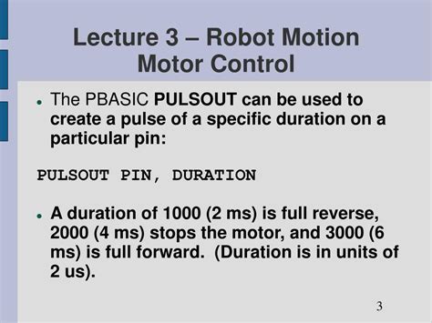 ppt engr 101 robotics lecture 3 robot motion powerpoint