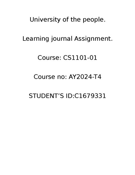 Programming Fundamentals Unit Seven 7 University Of The People