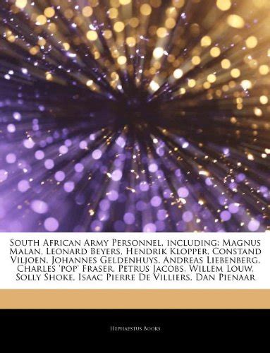 Amazon Articles On South African Army Personnel Including Magnus