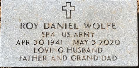 Roy Daniel Dan” Wolfe 1941 2020 Find A Grave Memorial